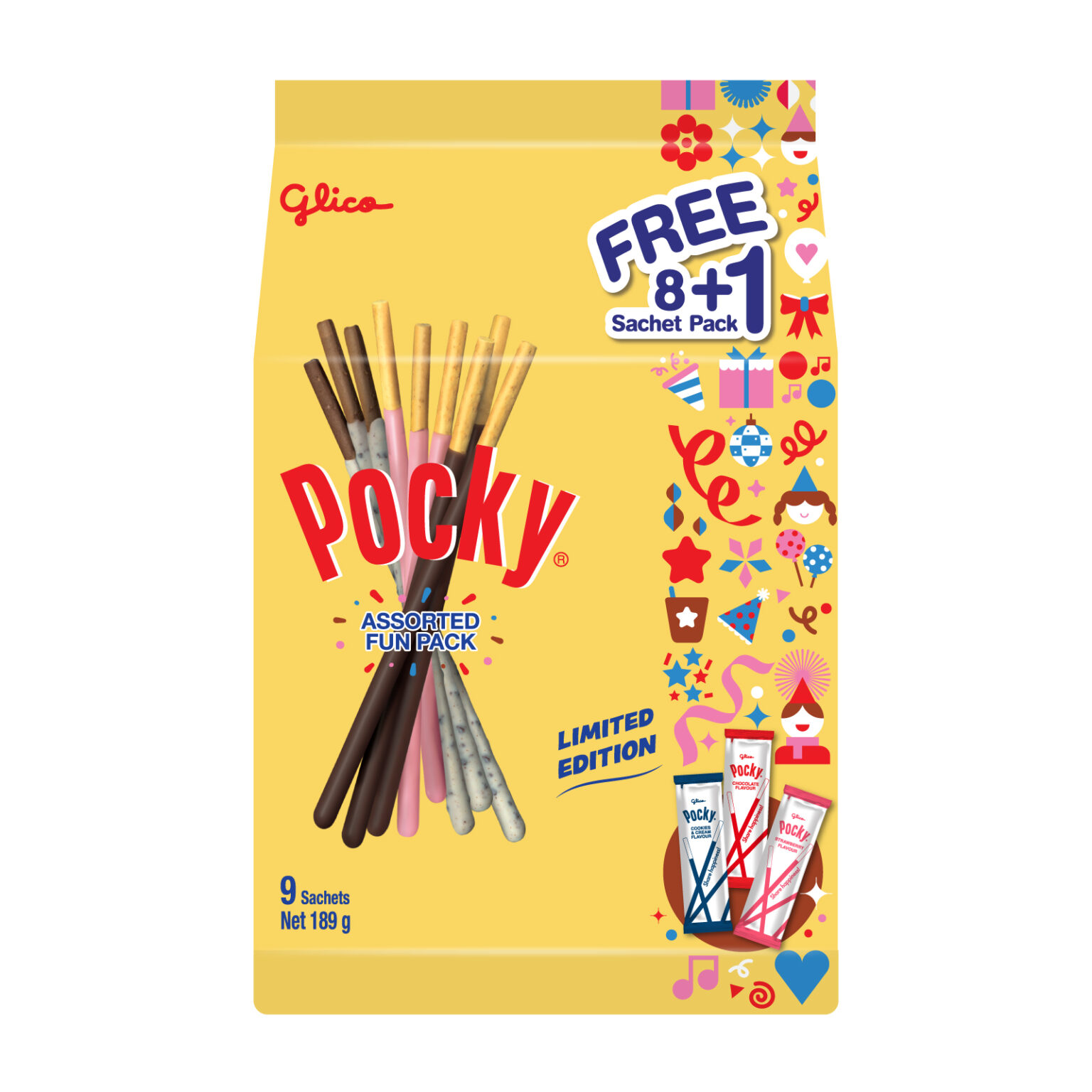 Limited Edition Glico Pocky Assorted Fun Pack 8+1 – First Food ...